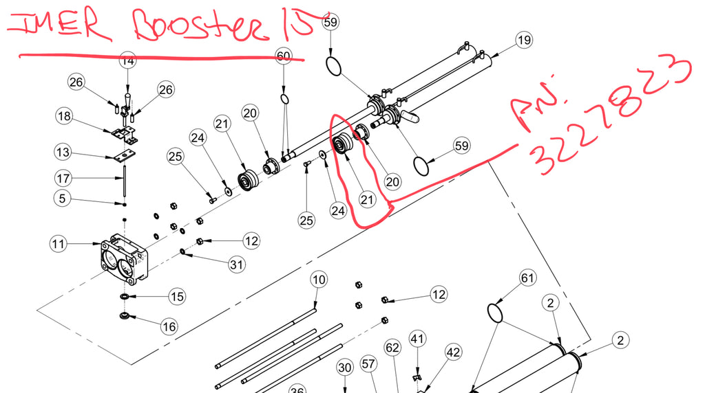 PN 3227823 - Piston - IMER Booster 15 pump – IMER USA Direct
