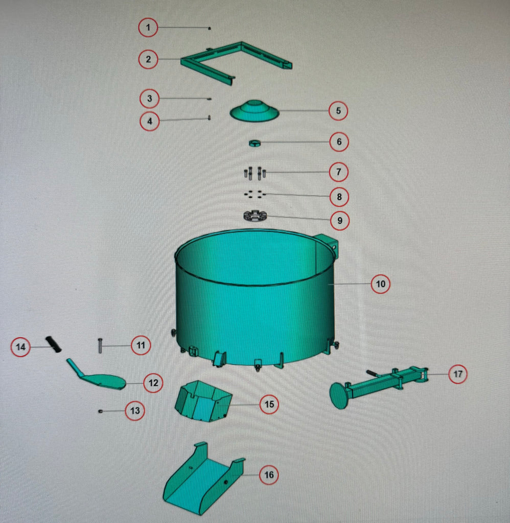 PN 3237974 - Half Moon Slide Grate - IMER MIX 360 Plus. #12 – IMER USA ...